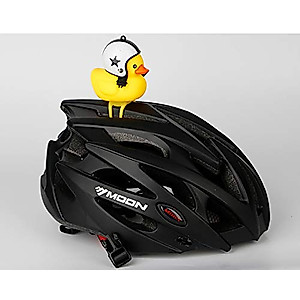 2 Pack - Lovely Yellow Duck Bike Bell, Kids Bike Horn, Rubber Yellow Duck Bicycle Accessories with LED Light and Propeller - for Kids Toddler Children Adults Sport Outdoor