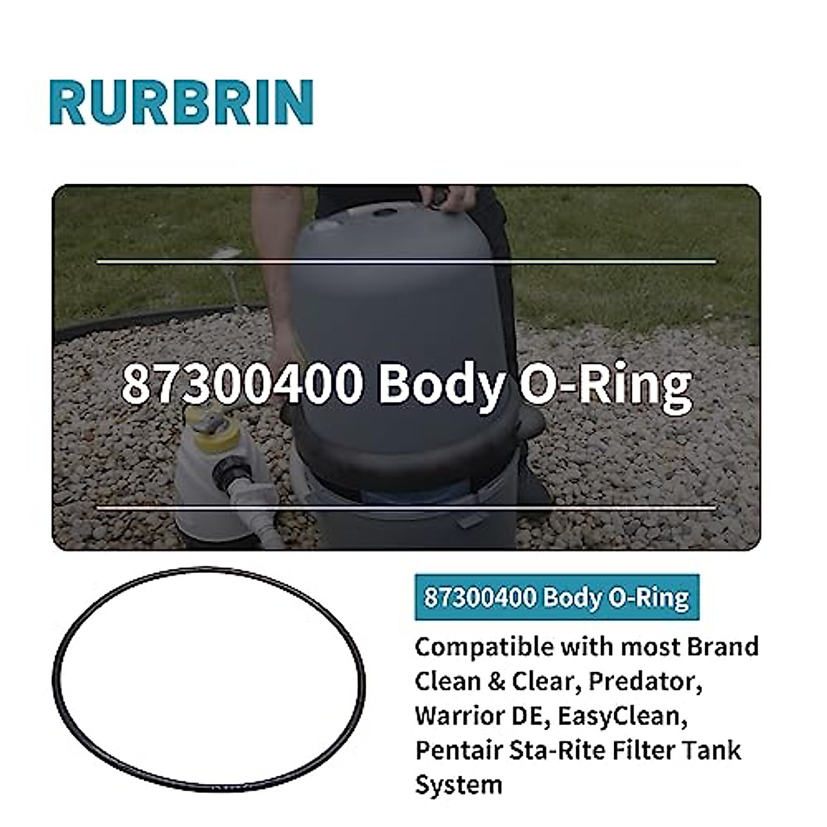 87300400 Body Filter O-Ring for Clean & Clear Predator Warrior R&S 447 Sta-Rite U9-389 Pool Filter Tank System (Set of 1)