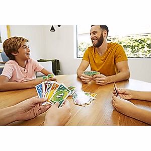 Mattel Games UNO Nothin' But Paper Card Game, Family Game with 100 Percent Paper and Fully Recyclable for 2-10 Players