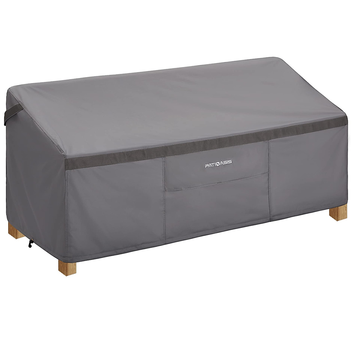 PATIOASIS Outdoor Furniture Cover Waterproof for Loveseat, 2-3 Seater Hampton Bay Patio Sofa Covers 79in L x 37in W x 35in H 600D Durable Patio Lawn Wicker Loveseat Covers