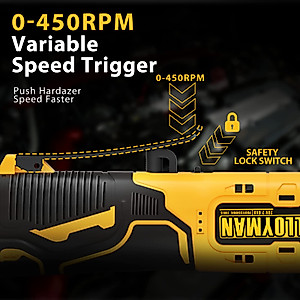Alloyman 20V Cordless Electric Ratchet Wrench, 450 RPM 3/8 Inch Power Ratchet Wrench Kit with Variable Speed Trigger, 7 Sockets, 1/4" Adapter & 1-Hour Fast Charger