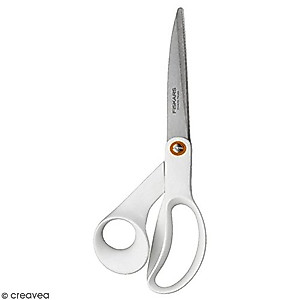 Fiskars Universal Scissors, Total Length: 24 cm, Quality Steel/Synthetic Material, Functional Form, White, 1020414