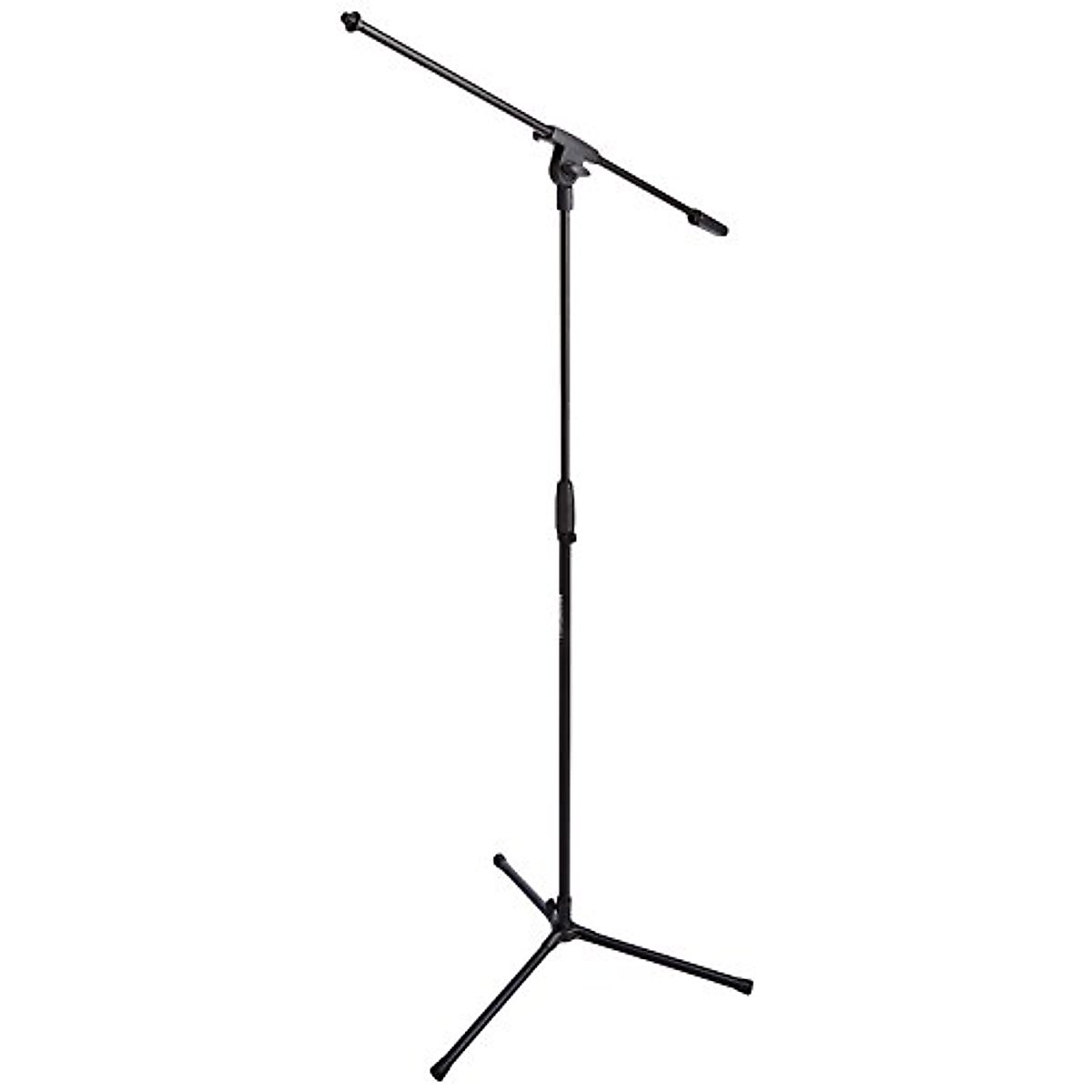 Amazon Basics Adjustable Boom Height Microphone Stand with Tripod Base, Up to 85.75 Inches - Black