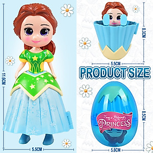 Dodosky Easter Basket Stuffers for Kids Toddler, 4 Pack Princess Deformation Easter Eggs with Toys Inside Easter Toys Easter Basket Stuffers Filler Gifts Easter Basket Toys - Easter Gifts for Girls