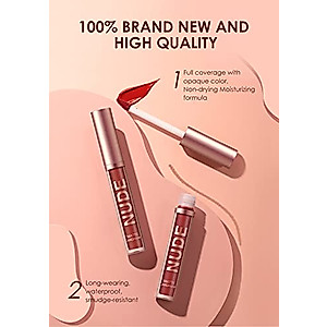 URQT 12pcs Lip Liner and Lipstick Makeup Set, 6 Velvety Matte Liquid Lipsticks + 6 Matching Smooth Lip Liner One Step Lips Makeup Kits Waterproof Long Lasting Matte Lipstick Gift Set