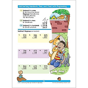 School Zone Addition and Subtraction Workbook: 1st Grade Math, Place Value, Regrouping, Fact Tables, and More (School Zone I Know It!® Workbook Series)