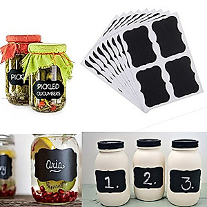 36pcs Chalkboard Labels Reusable Blackboard Stickers for the Kitchen, Pantry, Mason Jars, Wine Glasses