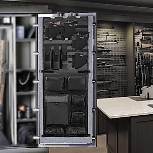 NEXT STATION Pistol Holster with Magazine Pouch,Gun Safe Pistol Holder for MOLLE Gun Safe Door Panel Organizer (2 Pack)