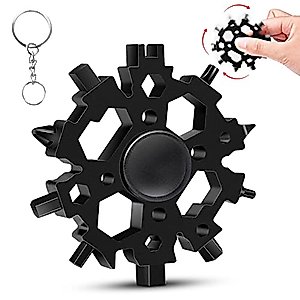 Gifts for Men/Dad ,Stocking Stuffers For Men,from Daughter Son,Christmas Gifts for Fathers day,Snowflake Multitool ,22-in-1 Multi tool with Fidget Spinner Function.Multitool for Cycling,Skiing,Outdoor