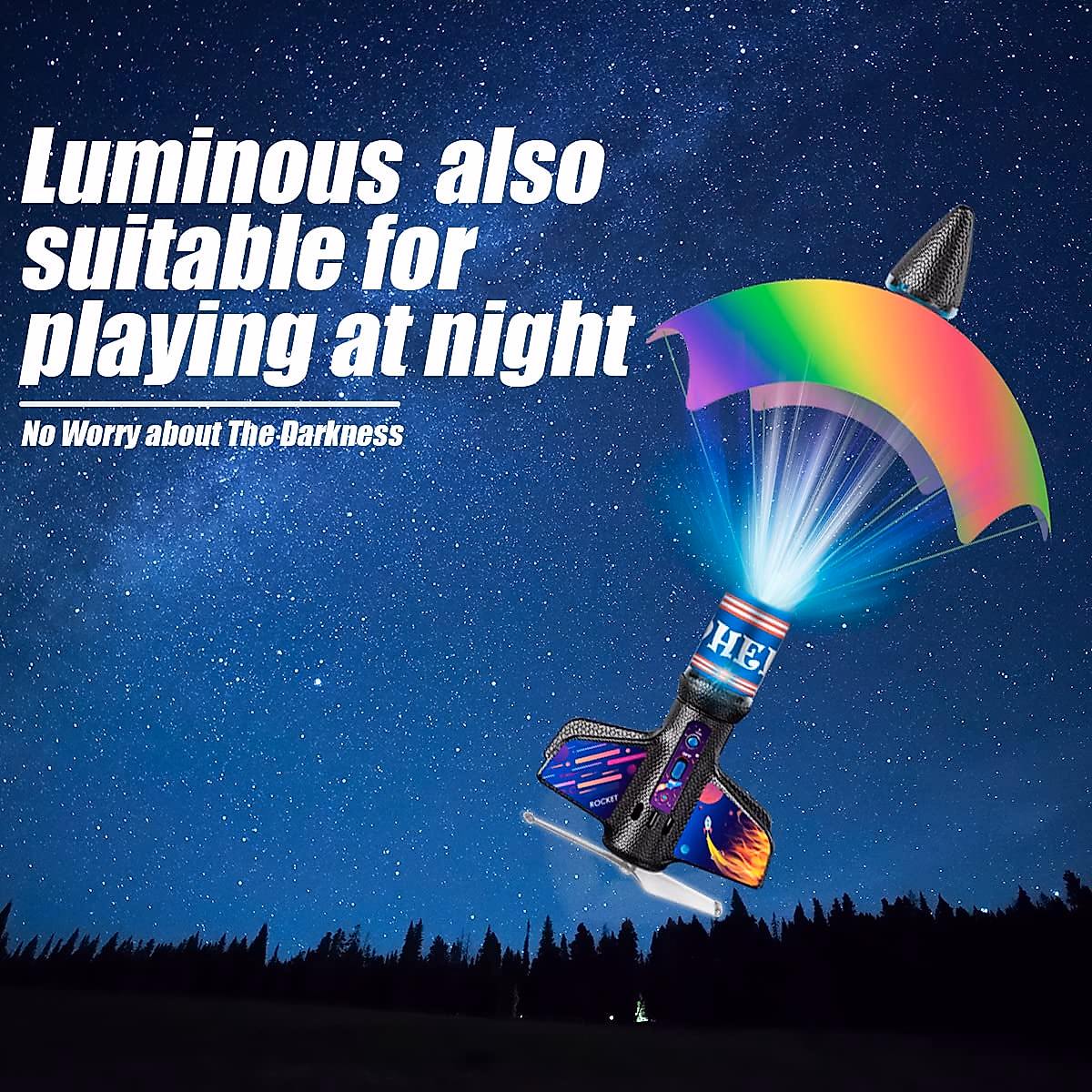 Loheer Rocket Launcher for Kids, Motorized Air Rocket Toy for Ages 8-12, Launch Rocket up to 164 ft, Fun Outdoor Toy, Self-Launching Rocket Toys for Kids Age 8-12, Ideal Birthday