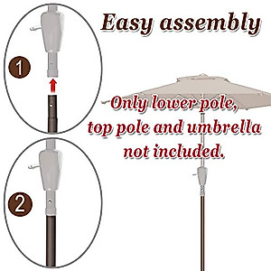 Strong Camel Replacement Patio Umbrella Lower Pole (46")