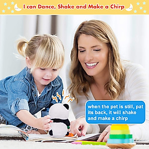 Marsjoy Easter Bunny Talking Robot - 6.3" Interactive Plush Toy, Repeats Your Words, Dances, and Shakes for Kids, Boys, Girls, and Babies