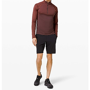 Lululemon Mens Metal Vent Tech 1/2 Zip Long Sleeve Shirt (Magma/Sequoia, XXL)