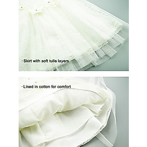 CIELARKO Baby Girl Dress Infant Flower Lace Wedding Party Dresses for 0-24 Months (18-24 Months, White)