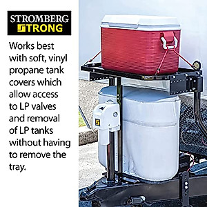 Stromberg Carlson CC-255 Trailer Tray - A-Frame Cargo Carrier for Outdoor and Generator Storage for RVs and Campers - Black