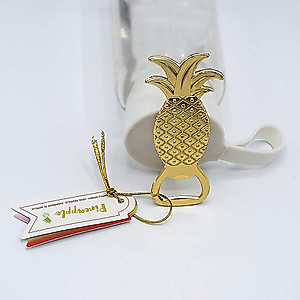 Gold Pineapple Bottle Opener for Wedding Party Favor Set of 20