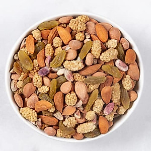 Ziba Foods Trail Mix - Sweet Apricot Kernels, Mulberries, Raisins, Almonds & Pistachios - Non-GMO, Vegan, Whole 30 Friendly & Paleo - High in Fiber, Iron & Antioxidants | Sweet & Savory Snack, 5.3 oz