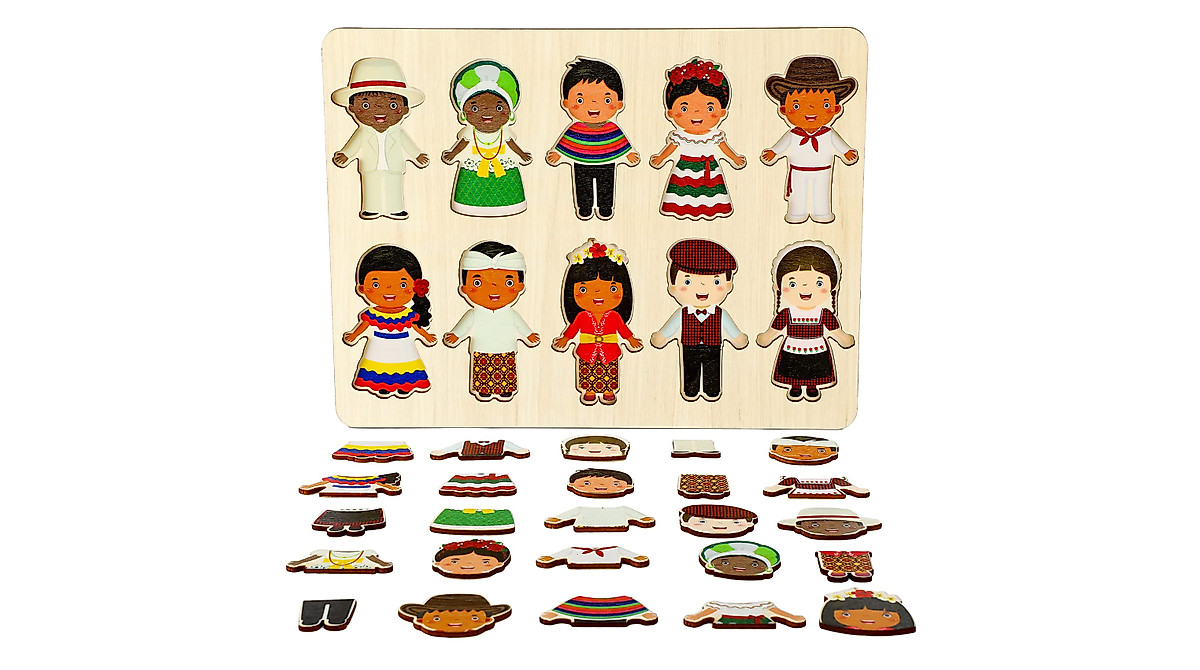 Multicultural Wooden Puzzles for Kids - Learn Diversity