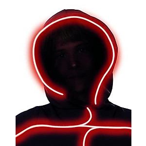 Spirit Halloween Kids Light-Up E.L. Wire Orange Stick Figure Costume | Stick Figure Cosplay | Jumpsuit Outfit | Funny Costume