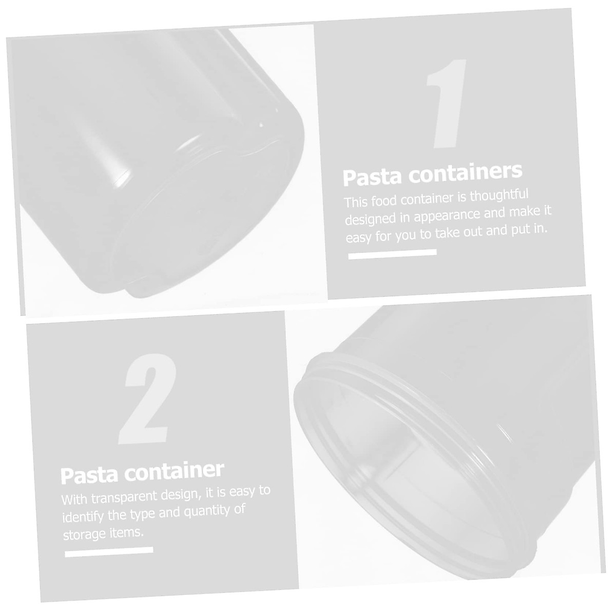 Luxshiny Airtight Storage Tank Plastic Cereal Tank Flour and Sugar Containers Plastic Kitchen Canisters Tall Food Storage Flour Container Noodle Containers for Pantry With Cover Jar