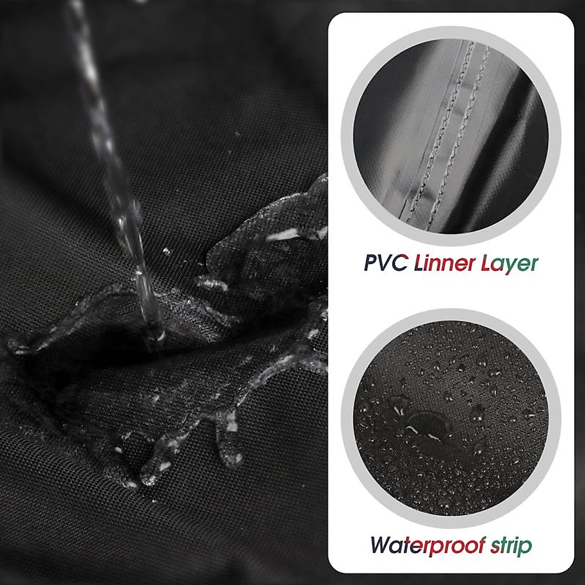 Fentiff Round Patio Furniture Cover,Heavy Duty Waterproof Outdoor Table Chair Set Covers,Bar Height Table and Chair Dining Table Cover for All Weather Resistant - 42''Dx 28''H