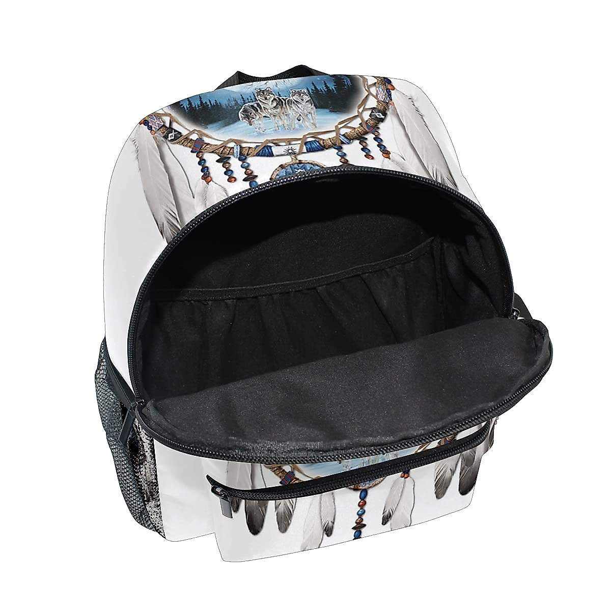 Cute Toddler Backpack Mini Travel Bag Wolf Wind Chimes for Baby Girl Boy Age 3-7