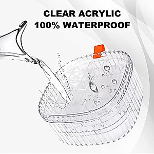 Unaone Jewelry Organizer Box, Acrylic Earring Organizer Jewelry Box with Compartment Tray, Clear Display Storage Box for Rings Bracelet Necklaces, 3 Layer Travel Jewelry Case Gift for Women Girls