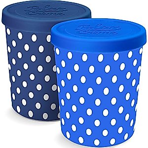 Polar Creme Ice Cream Containers for Homemade Ice Cream - 2 Containers - 1.5 Quart Each