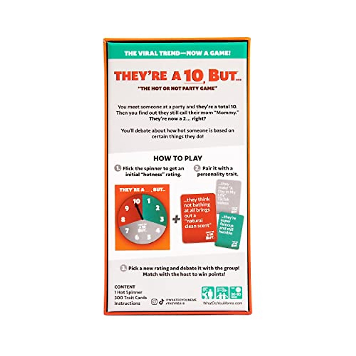 They're a 10 But...The Hot or Not Party Game - Fun Card Games for Adults by What Do You Meme®
