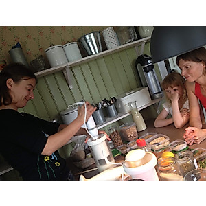 Vegan Milker by Chufamix, kitchen tool to make Plant Milks (soy, rice, oats & nut milk maker) or Coffee (from whole beans). Made in Europe. Recipe E-Book