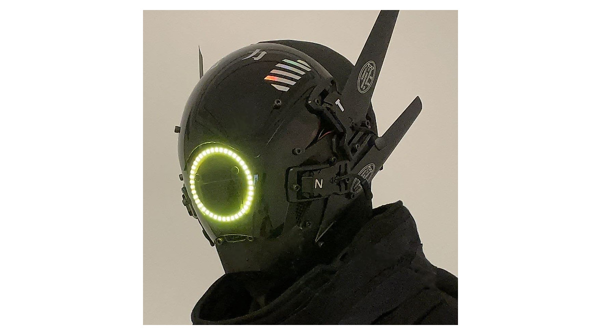 LIGUOGUO LED Punk Mask - Futuristic Cosplay Accessory