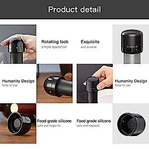 Limx Oasis 2-in-1 Bottle Stoppers Set, Contains Champagne Stopper and Wine Bottle Closure,Food Grade Silicone Caps for Champagne Cava Prosecco and Sparkling, Resuable Sealer Keeps Native Flavor,B01