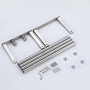 Bathroom Towel Rack for Rolled Towels, Wall Mounted Towel Storage Rack for Bathroom Organization, Stainless Steel Towel Storage Holder Can Holds Up to 6 Large Bath Towels (Gold)