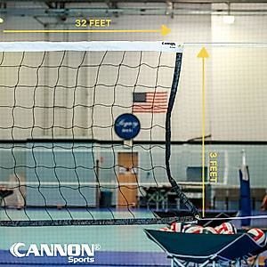 Cannon Sports Volleyball Net - Indoor/Outdoor for Competition, Backyard, Gymnasium Training, & Beach Play (32 FT)