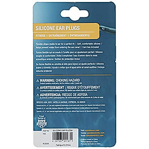 Speedo Unisex Swim Training Silicone Ear Plugs , White, 2 Pair (Pack of 1)