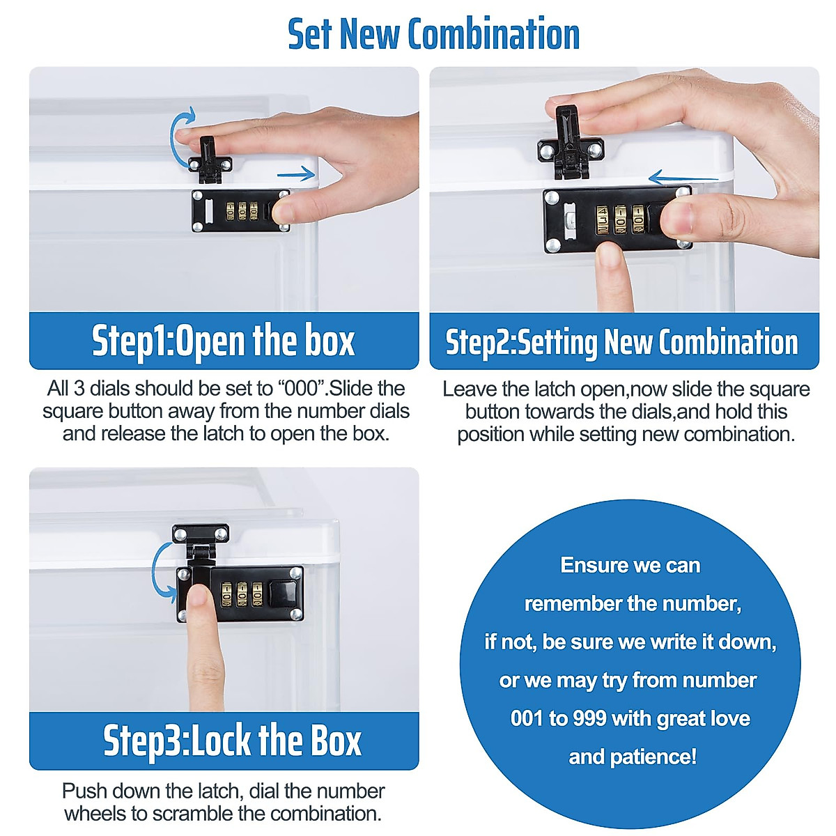 chefeggukk Clear Medicine Lock Box, Lockable Storage Box for Personal Items, Medication Lockable Container, Locking Organizer Bin for Refrigerator Food Snacks Tablet Phone Jail Home Office Safety