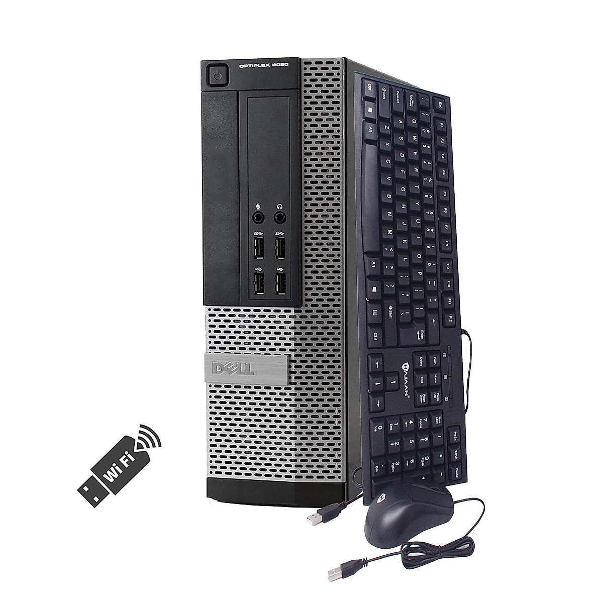 Dell OptiPlex 9020 Desktop Fast PC with Tecnii 20 HD 3ms Monitor(HDMI) (Intel Quad Core i5 up to 3.60 GHz, 16GB DDR3, 512GB SSD, KB, Mouse, Wireless WiFi, DP, Windows 10 Home 64-bit)(Renewed)