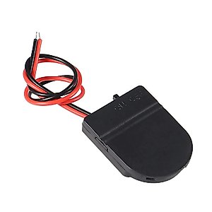 ACEIRMC 5pcs Button Battery Holder Coin Cell Battery Holder with Switch 1X CR2032 Battery Holder Battery Storage Boxes Cover with Leads On ON-Off Switch Socket Container CR2032 3V-Black
