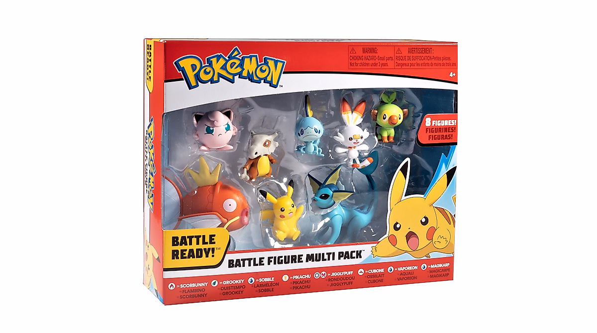 Pokémon Battle Ready Figure Set - 8 Complete Action Figures for Kids