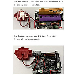 360° Red Color Geek Servo & 270° Gray Color Geek Motor with Wire for Lego/Micro:bit/Ardui/Raspberry Pi