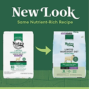 NUTRO Limited Ingredient Diet Small Bites Adult Dry Dog Food Lamb & Sweet Potato Dog Kibble, 22 lb. Bag