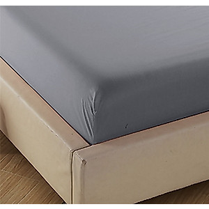 4U'LIFE 2-Pack Fitted Sheets,Prime 1800 Series, Ultra Soft & Comfortable, Double Brushed Microfiber, (Gray, 2-Pack Twin)