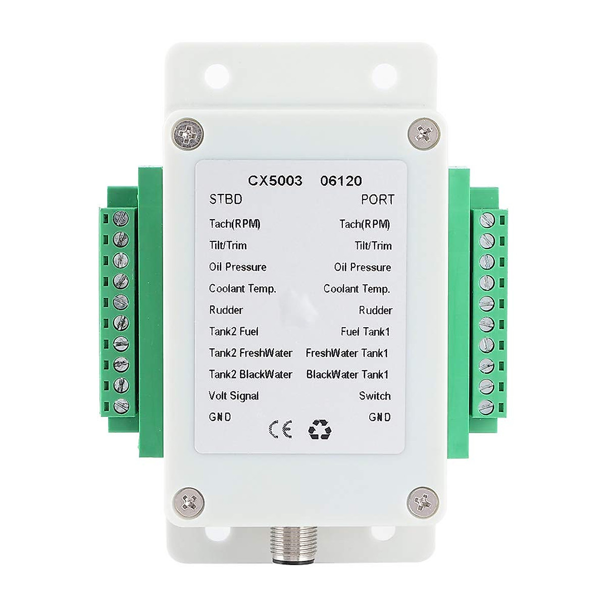 Qiilu NMEA2000 Converter, 9V‑32V DC IP67 Waterproof Converter Box Convert Sensor Singal to NMEA2000 for Boat Yacht