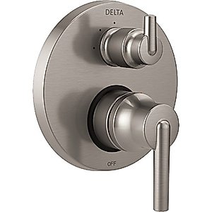 DELTA FAUCET T24859-SS, Stainless Trinsic Contemporary Monitor 14 Series Valve Trim with 3-Setting Integrated Diverter
