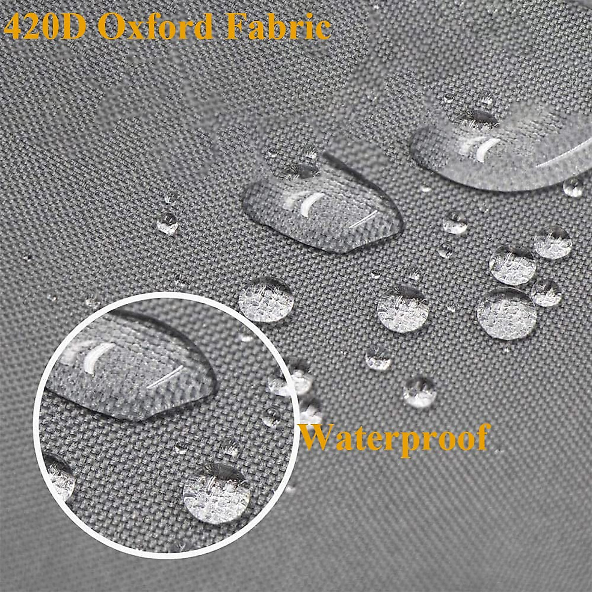 Skyour Patio Furniture Sectional Couch Sofa Cover Gray Weatherproof Heavy Duty 420D Oxford Outdoor L Shaped Sectional Garden Rattan Corner Sofa Furniture Protector Covers (Left Side Long: 112x87in)