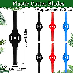 String Trimmer Head Blades Replace Plastic Cutter Blade Replacement Lawn Mower Plastic Weed Wacker Eater Head Blades Replacement for Cordless Grass Trimmer (36 Pieces)