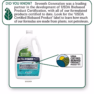 Seventh Generation Ultra Power Plus Auto Dish Gel, Fresh Citrus Scent, 65 Ounce