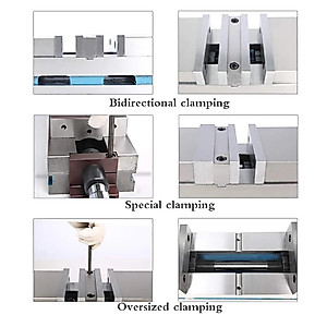 LeTkingok Q93 Series 4-inch Double-station Vice Nodular Cast Iron Precision Machine Vise for CNC Milling Machine CNC Center