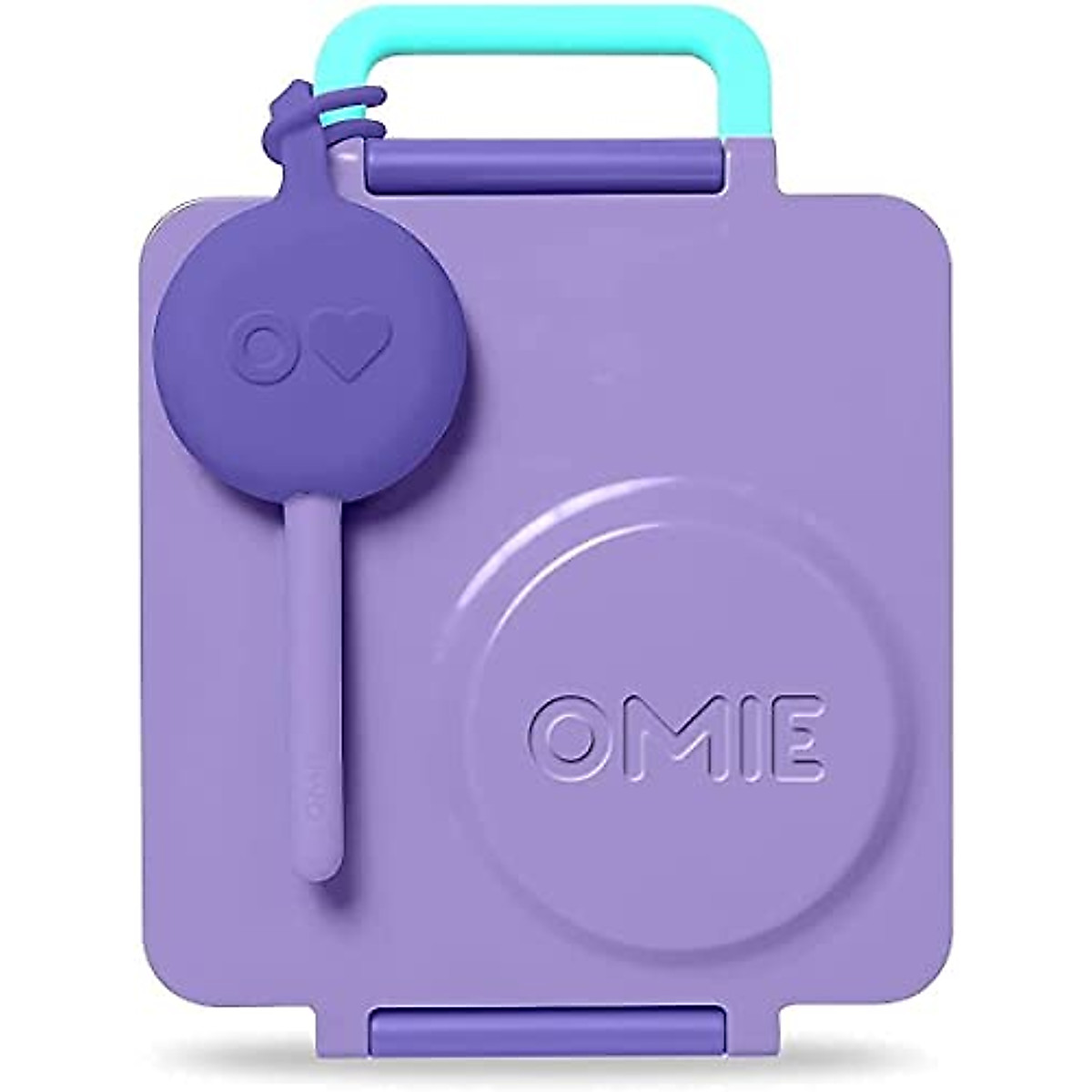 OmieBox Deluxe Bundle Set - Insulated Bento Lunch Box With Thermos PLUS Reusable Fork and Spoon with Case - (Purple)