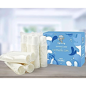 Lilymicky 500 Pack 3 oz Disposable Plastic Cups, Bathroom Cups, 3 Ounce Plastic Mouthwash Cups, Small Jello Shot Cups for Tasting, Drinking and Party